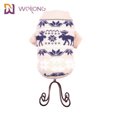 China Fall And Winter Snowflake Argyle Knitted Dog Sweater Customized for sale