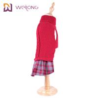 China Yarn Dyed Plaid Customized Knit Pet Sweater BSCI Knitted Wool Dog Jumper for sale