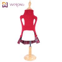 China Yarn Dyed Plaid Customized Knit Pet Sweater BSCI Knitted Wool Dog Jumper for sale