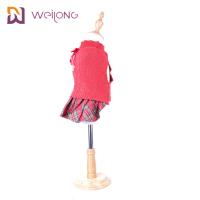China Yarn Dyed Plaid Dog Sweater Knitted Wool Dog Dress Sweatshirt Apparel for sale