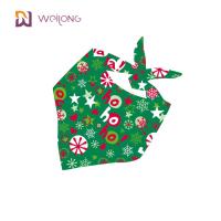 China Premium Durable Fabric Dog Christmas Bandana Unique Shape Adjustable Fit for sale