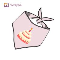 China Cupcake Pattern Pet Bandana for Birthday Outfit Accessories Party Supplies for sale