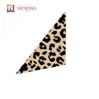 China Poly Poplin Leopard Print Pet Bandana Customization Digital Printing Small Dog Bandanas for sale
