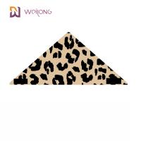 China Poly Poplin Leopard Print Pet Bandana Customization Digital Printing Small Dog Bandanas for sale