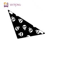 China BSCI Halloween Dog Bandanas Fashionable Soft Triangle Bibs Scarf with Skull Pattern for sale