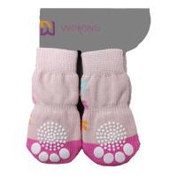 China Pet Anti Slip Knit Dog Socks&Cat Socks with Rubber Reinforcement Paw Protector for sale