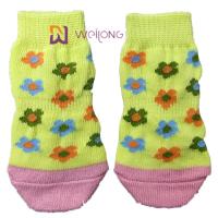 China Pet Anti Slip Knit Dog Socks&Cat Socks with Rubber Reinforcement Paw Protector for sale