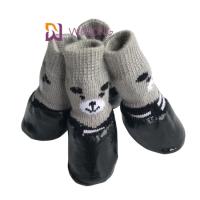 China Waterproof Pet Socks With Straps Rubber Sole Gripper Outdoor Anti Slip Dog Socks Boot for sale