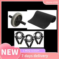 China Home Gym Boxing Fitness Accessories PP ABS Abdominal Roller 6 In 1 Ab Wheel Roller Set for sale