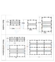 China 6*12F 12*12FT 24*24FT Heavy Bag Rack Fitness Free Standing Rigs for sale