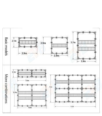 China 6*12F 12*12FT 24*24FT Heavy Bag Rack Fitness Free Standing Rigs for sale