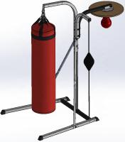 China 2.7M Height Metal Stand Home GYM Boxing Station Heavy Duty Heavy Bag Hanger for sale