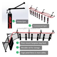 China Home Gym 4FT Tall Heavy Bag Rack Wall Mounted Boxing Sandbag Holder for sale