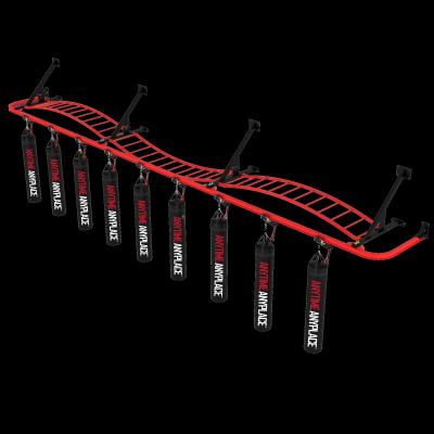 China 6FT Tall Free Weights Storage Rack Mount Stand Heavy Steel Boxing Bag Rack for sale