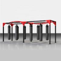 China Martial Arts Square MMA Punching Bag Rack HIIT Training System for sale