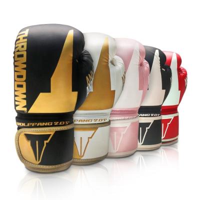 China Adults Pu Leather Boxing Gloves 16 Ounce Boxing Gloves OEM ODM for sale