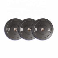 China Cross Fitness Black Exercise Free Weight Weightlifting Rubber Bumper Plate for sale