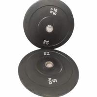 China Cross Fitness Black Exercise Free Weight Weightlifting Rubber Bumper Plate for sale