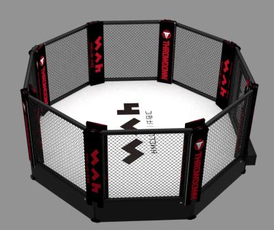 China No Screws Octagon MMA Fight Ring PVC Leather Corner Safety Pad MMA Cages for sale