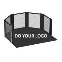 China 4X4m To 8x8m MMA Floor Cage Heavy Gauge Structural Steel Octagon Fight Cage for sale