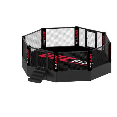 China Steel Frames Boxing MMA Equipment Hexagonal Octagon MMA Cage With Stage for sale