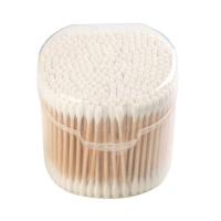 China Eco Friendly Bamboo Wooden Stick Ear Cleaning Cotton Buds 75mm for sale
