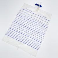 China T Valve 2000 ML Urine Drainage Bag , Urine Collection Bag For Adults for sale