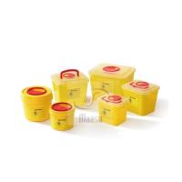 China Plastic Yellow Medical Waste Bin Needles Disposable Sharps Container for sale