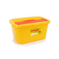 China Plastic Yellow Medical Waste Bin Needles Disposable Sharps Container for sale