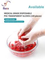 China Household Powder Free Clear Vinyl Gloves For Food Service Cleaning for sale