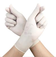 China Milky White Sterile Latex Surgical Gloves Powder Free 6.5 Inch for sale