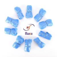 China 2.5g Disposable Waterproof Shoe Covers PE CPE Shoe Cover Blue for sale