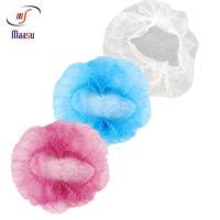 China 10gsm Non Woven Clip Cap Disposable Nurse Cap Medical Protective Wear for sale
