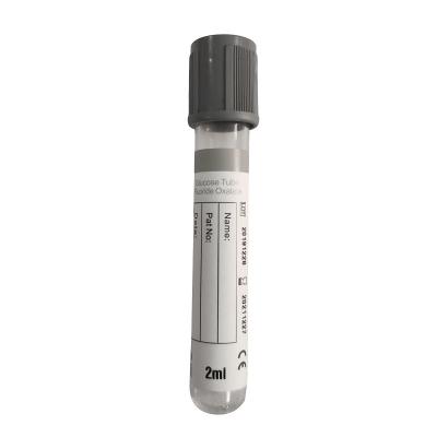 China Grey Cap Vacuum Blood Glucose Tube 1ml-10ml Sodium Fluoride Anticoagulant for sale