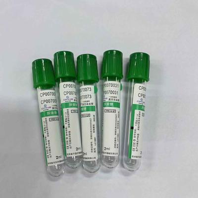 China CIPING 5ml Lithium Heparin Vacuum Blood Collection Tube Green for Clinical Biochemistry for sale