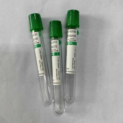 China CIPING 5ml Lithium Heparin Vacuum Blood Collection Tube Green Cap for Clinical Biochemistry Tests for sale
