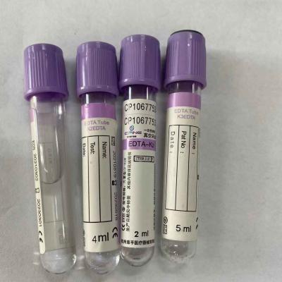 China EDTA K2K3 Blood Collection Tube 1ml-10ml Purple Cap for Hematology Testing for sale