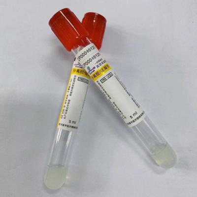China 5ml Clot Activator Tube Orange Red Cap Serum Collecting Test for sale