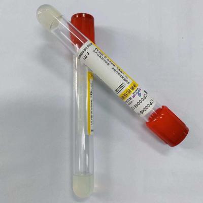 China Clot Activator Tube Orange Red Cap Serum Specimen 1 - 10ml for sale