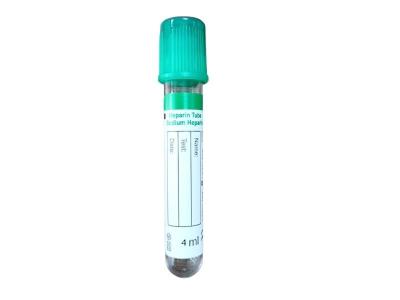China Lithium Heparin Blood Collection Tube 1-10ml Vacuum Plasma Test Green Cap PET Glass for sale