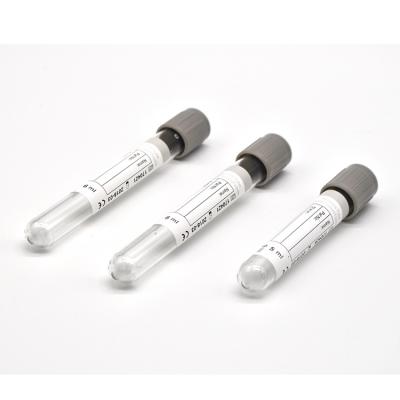 China Disposable Medical Glucose Blood Collection Tube PET Glass 2ml 13x75mm Sodium Fluoride Vacuum for sale