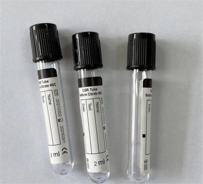 China ESR Blood Collection Tube 3.8% Sodium Citrate PET Glass 1-10ml CE ISO13485 for sale
