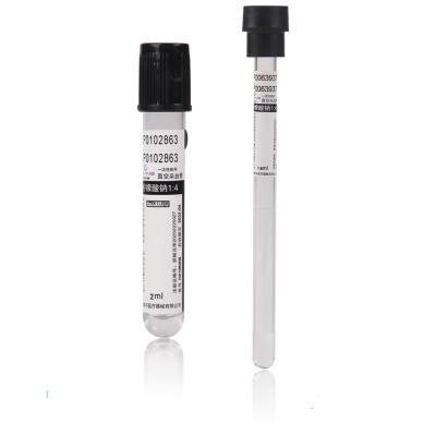 China Medical Blood Collection ESR Tubes Black Customized Size Disposable for sale