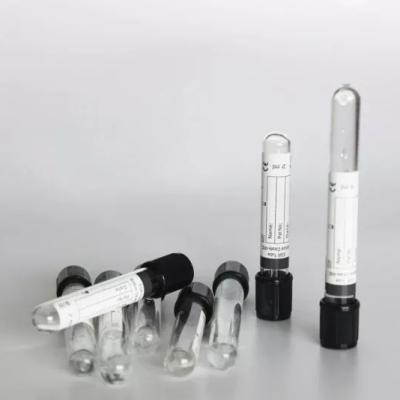 China Black Top ESR Vacuum Blood Collection Tube 1-10ml Glass for Hematology Test for sale