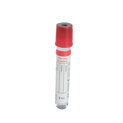 China Red Top Plain Vacuum Blood Collection Tube No Additive 1-10ml 13x100mm for Hospital Lab Test for sale
