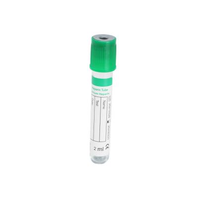 China Green Top Lithium Heparin Blood Collection Tube 5ml 13x75mm Vacuum Venipuncture for sale