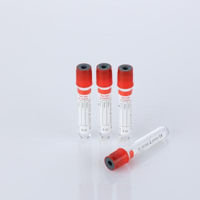 China Vacuum Blood Collection Plain Tube 1-10ml No Additive Red Cap Glass PET for Serum Testing for sale