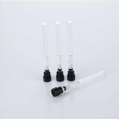 China Black ESR Vacuum Blood Collection Tube 8x120mm 1.28mL Sodium Citrate Glass for sale
