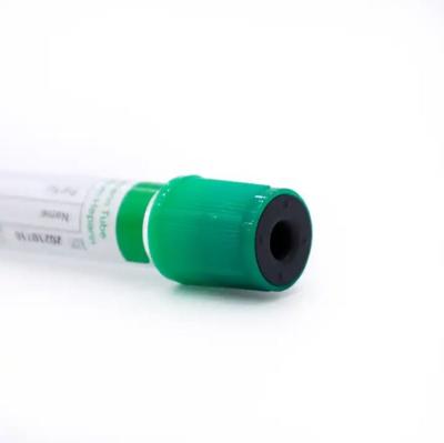 China 1-10ml PET Disposable Vacuum Blood Collection Tube Lithium Heparin Green Top 13x75mm for sale