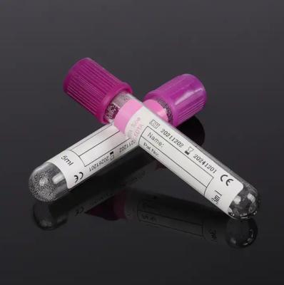 China EDTA K2 K3 Vacuum Blood Collection Tube 1-10ml Purple Cap for Hematology Test for sale